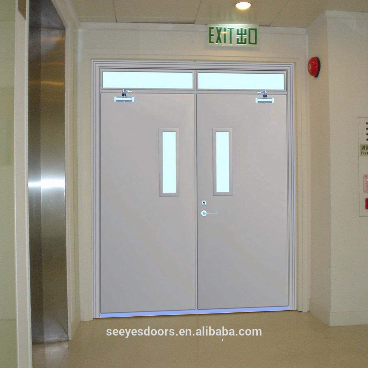 Supply Steel Entrance Fire Stair Metal Fireproof Exterior Door With ...