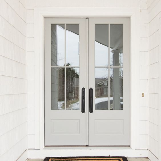 Supply Back Wooden Aluminum Double Glass/Tuffen Door Nepal Wholesale ...