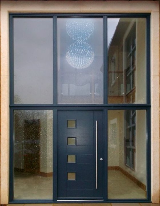 Supply High quality Tempered Glass Frame Aluminum Alloy Front Door ...