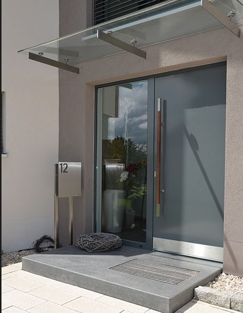 Supply High quality Tempered Glass Frame Aluminum Alloy Front Door ...